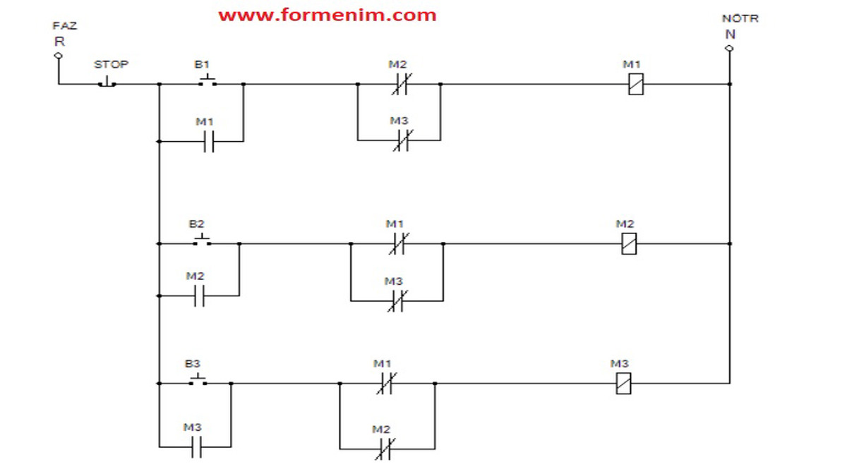 3 motorlu bir sistemde sadece 2 motor aynı anda çalıştırmak
